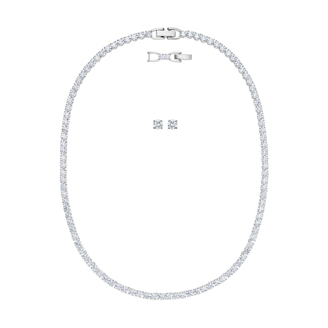 Swarovski Tennis Deluxe Set | Collier mit Ohrstecker