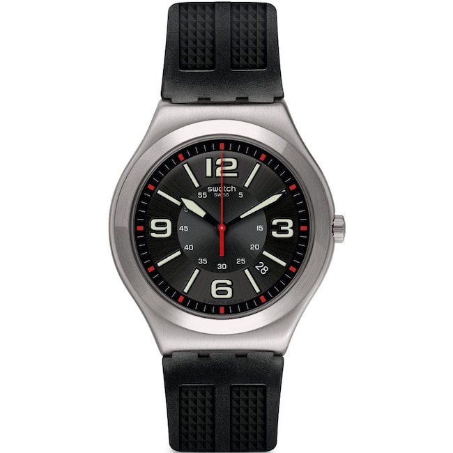 Swatch Irony Big Classic Black Grid | CHRISTIAN